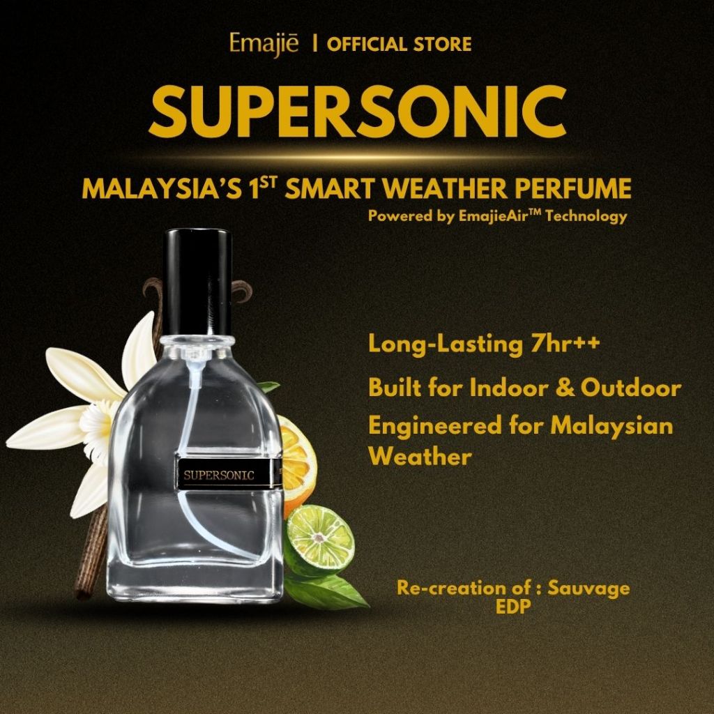 EMAJIE SUPERSONIC Perfume for Men 30ml Long Lasting Muslim Friendly ...