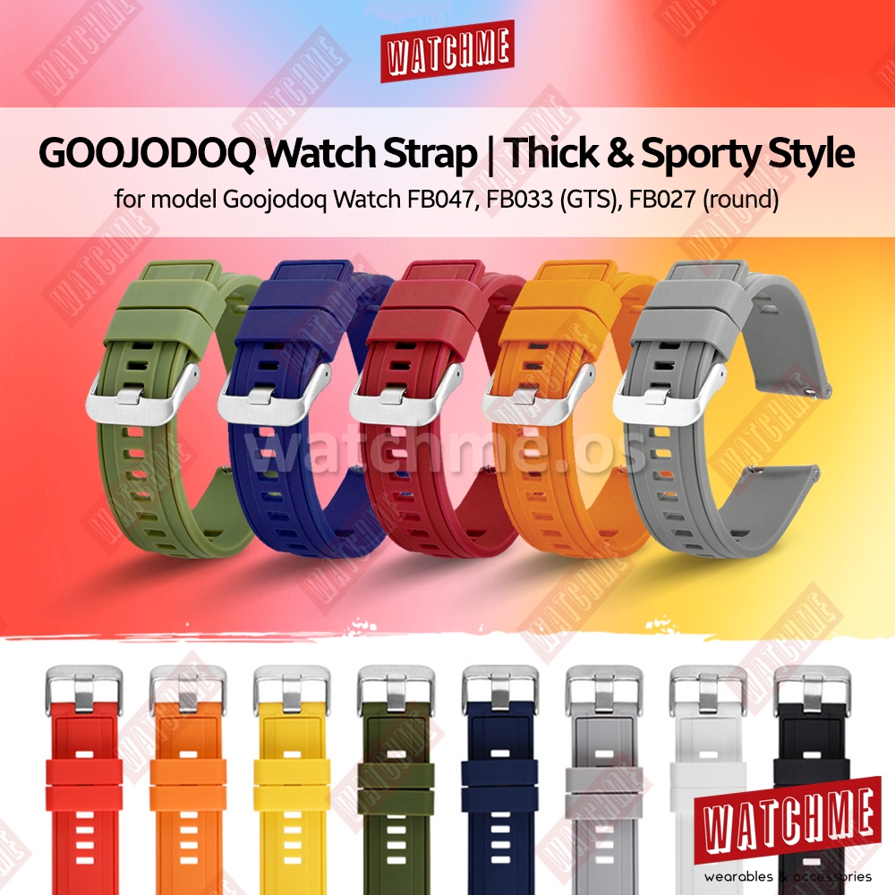 GOOJODOQ Watch Strap, Thick and Sport Style 22mm 20mm, Stainless Steel ...