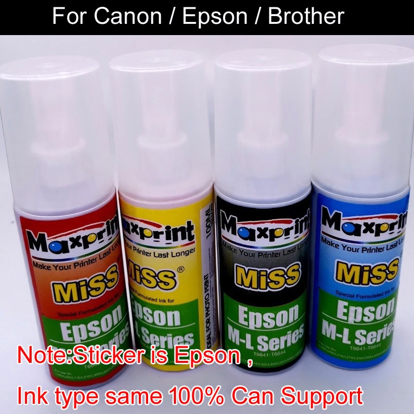Maxprint Universal Refill Ink 100ML Sticker is Epson Ink type same is ...