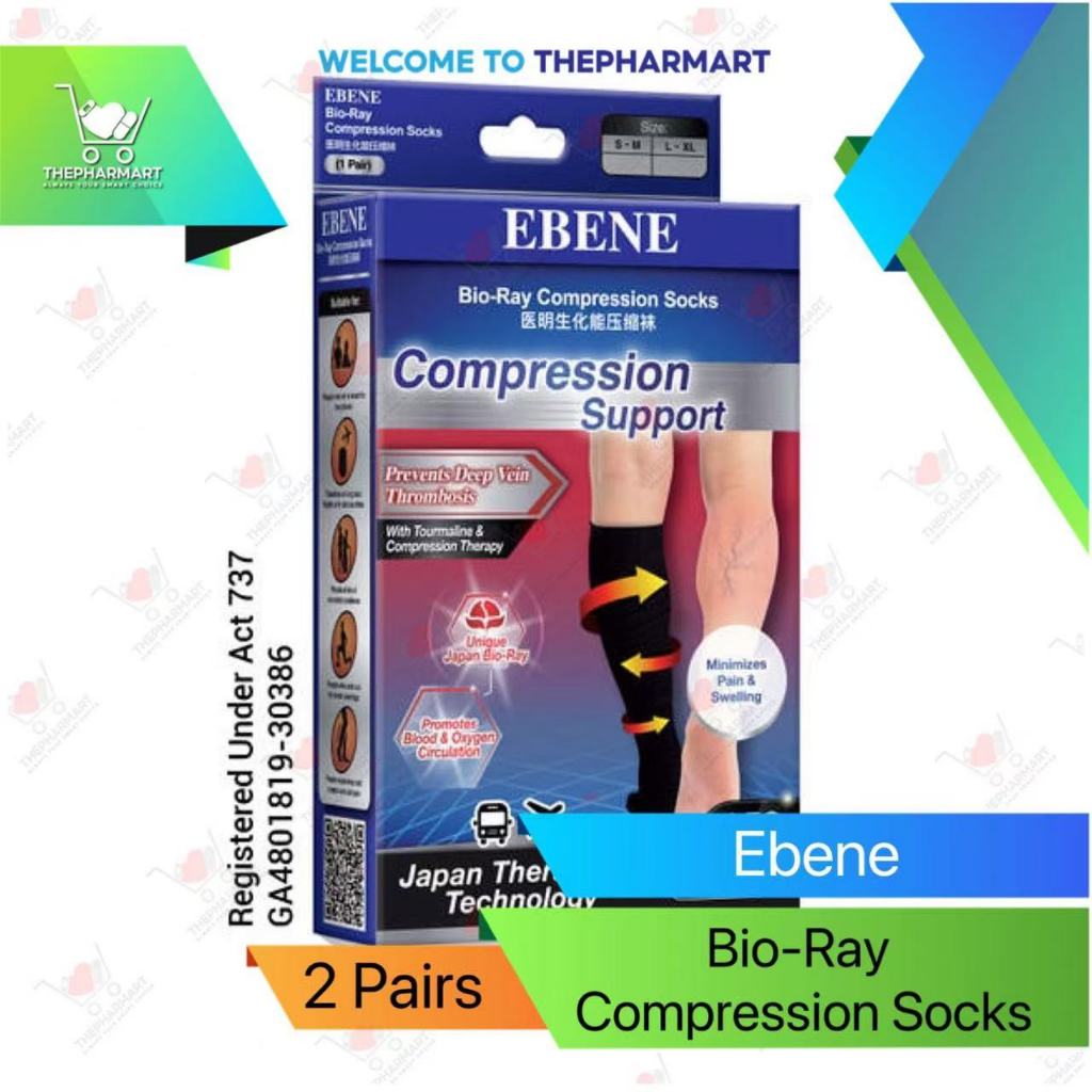Ebene Bio-Ray Compression Socks (2 pairs) | Shopee Malaysia