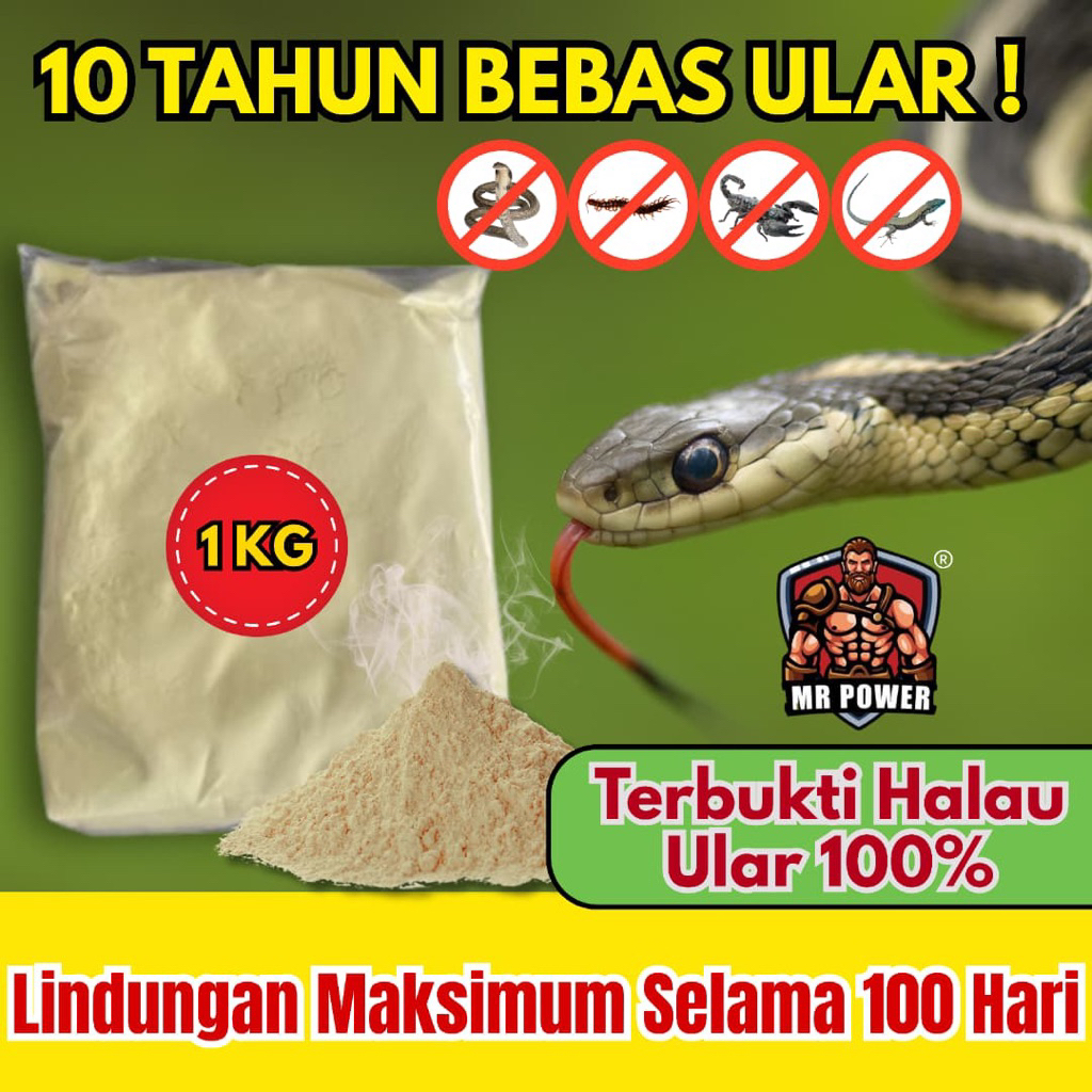 MR POWER 1kg Serbuk Kuning Belerang Halau Ular Sulfur Belelang Sulphur ...