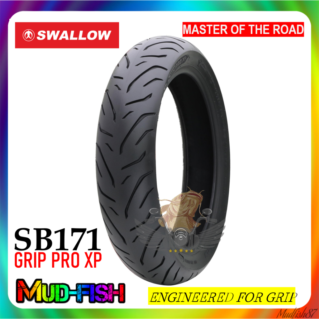 TAYAR SWALLOW 70/80-17 | 80/80-17 TUBELESS TYRE SB171 GRIP PRO XP (DUAL ...