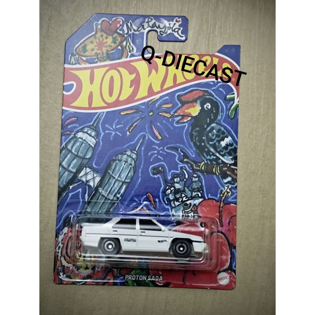HOTWHEELS PROTON SAGA PUTIH (SAGA BURUNG) | Shopee Malaysia