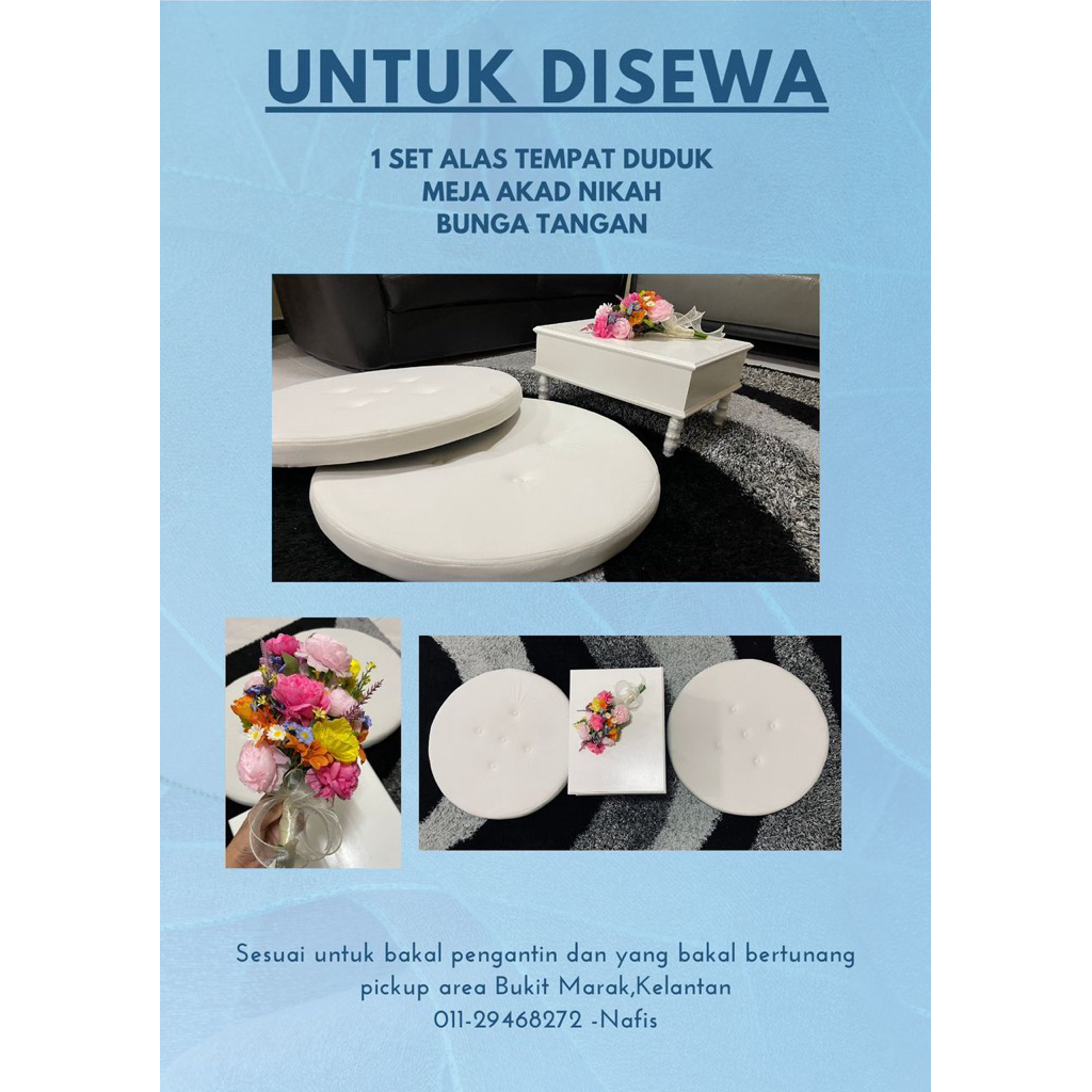 ALAS AKAD NIKAH MEJA AKAD NIKAH SEWA KELANTAN PM TEPI | Shopee Malaysia