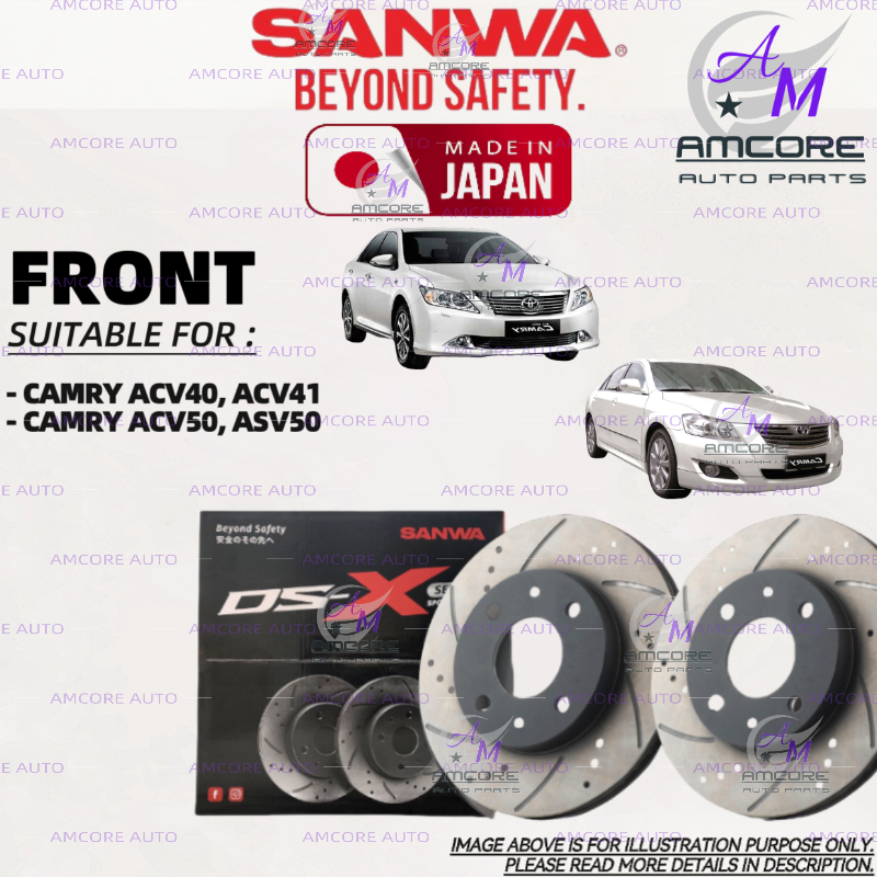 TOYOTA CAMRY ACV40 ACV41 / ACV50 ACV51 ASV50 - SANWA BRAKE DISC ROTOR / SPORT BRAKE DISC / SANWA ...
