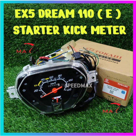 HONDA EX5 DREAM 110 ( E ) STARTER KICK METER SPEEDOMETER ASSY [ TOKAHI ...