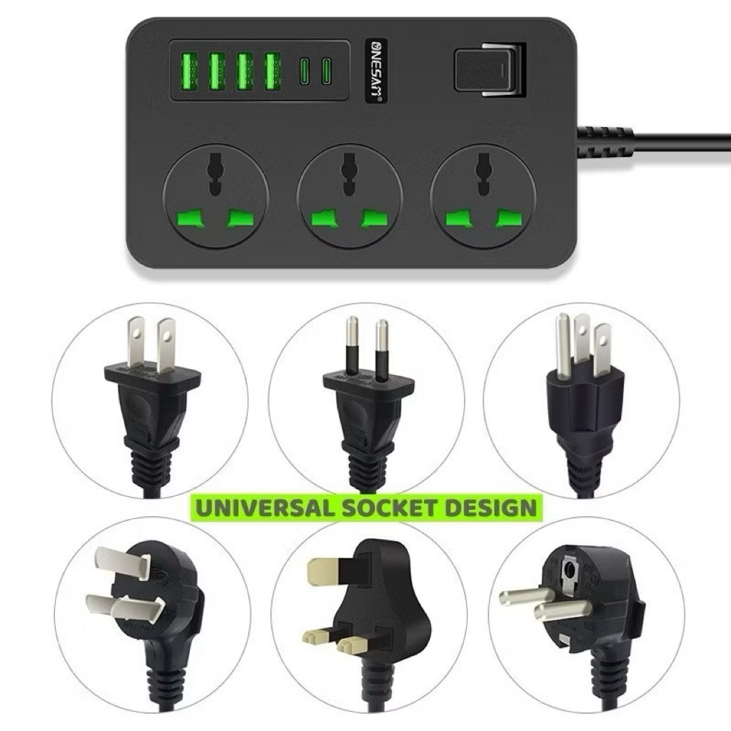 2m 3 Power Socket 6 USB(2TC) Power Socket/UK Plug Power Socket 3 ...