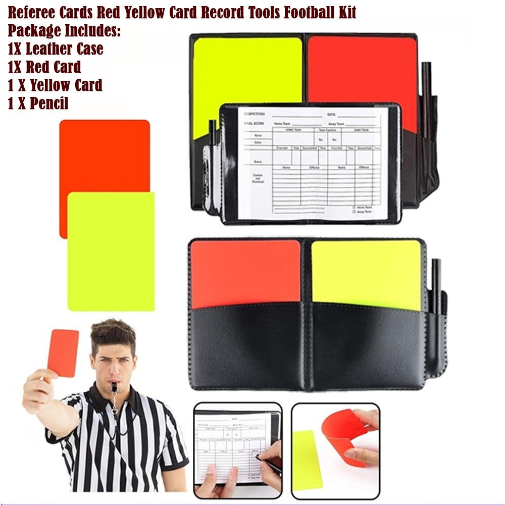 3H Set Kad Pengadil Bola Sepak | Football Referee Red & Yellow Card ...