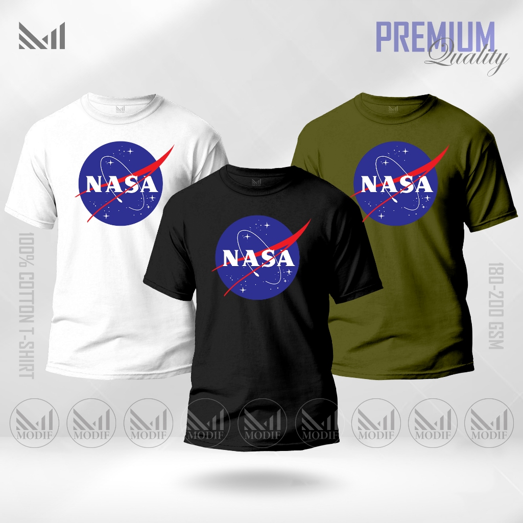 Nasa t-shirt men women premium cotton round neck baju tshirt lelaki ...