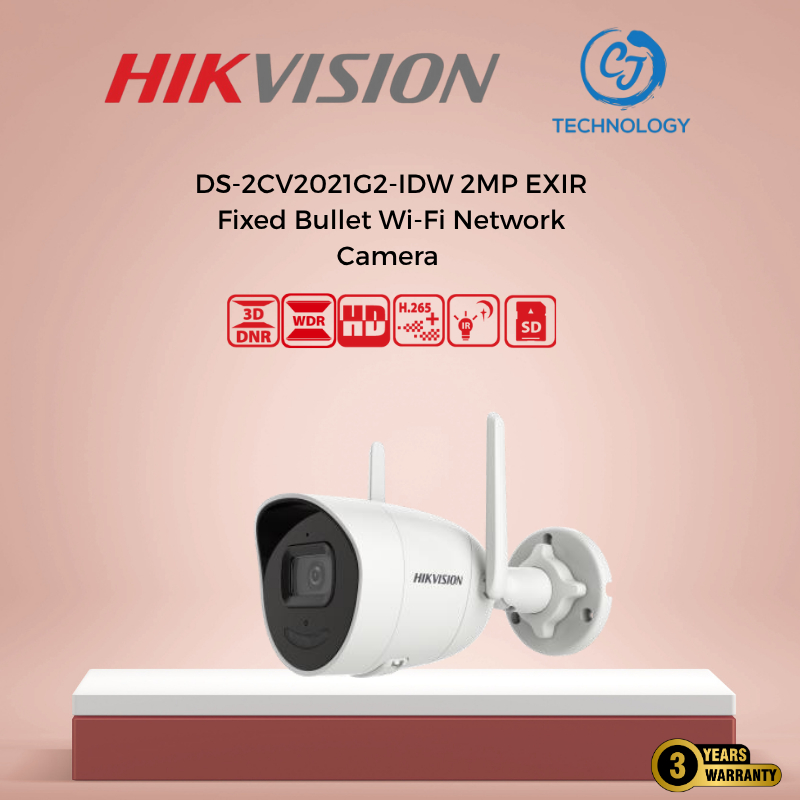 DS-2CV2021G2-IDW - 2MP EXIR Fixed Bullet Wi-Fi Network Camera | Shopee ...