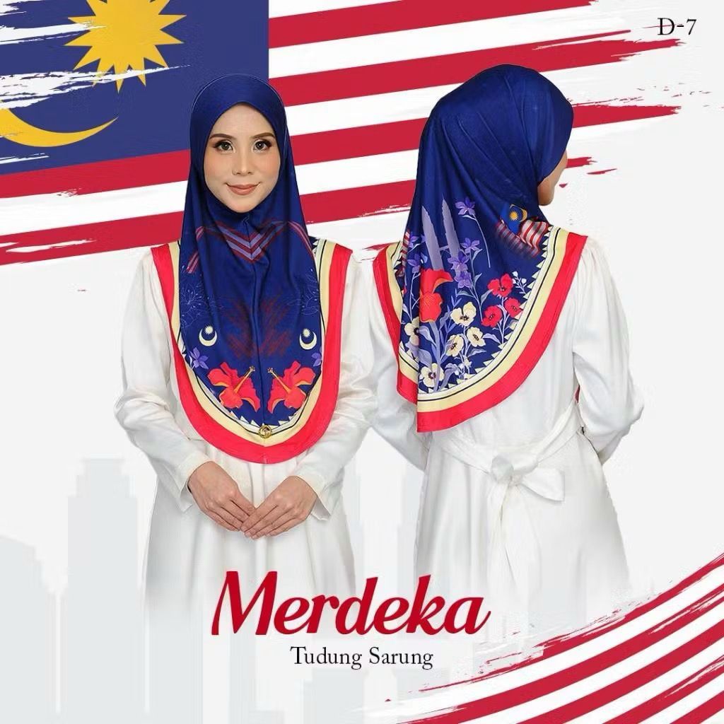 🎀Special MERDEKA Edition 2025🎀 TUDUNG SARUNG MERDEKA DEWASA by Zoe Collection | Shopee Malaysia