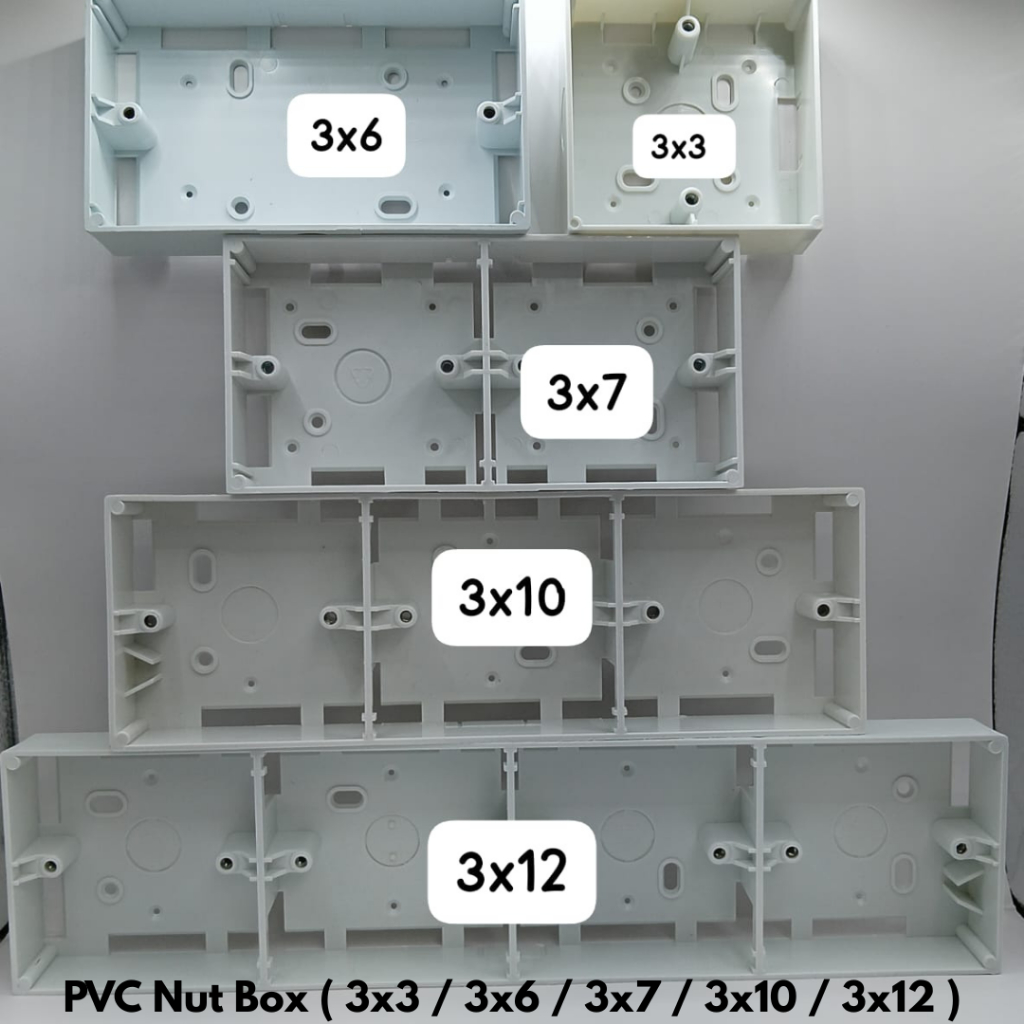 PVC Nut Box ( 3x3 / 3x6 / 3x7 / 3x10 / 3x12 ) | Shopee Malaysia