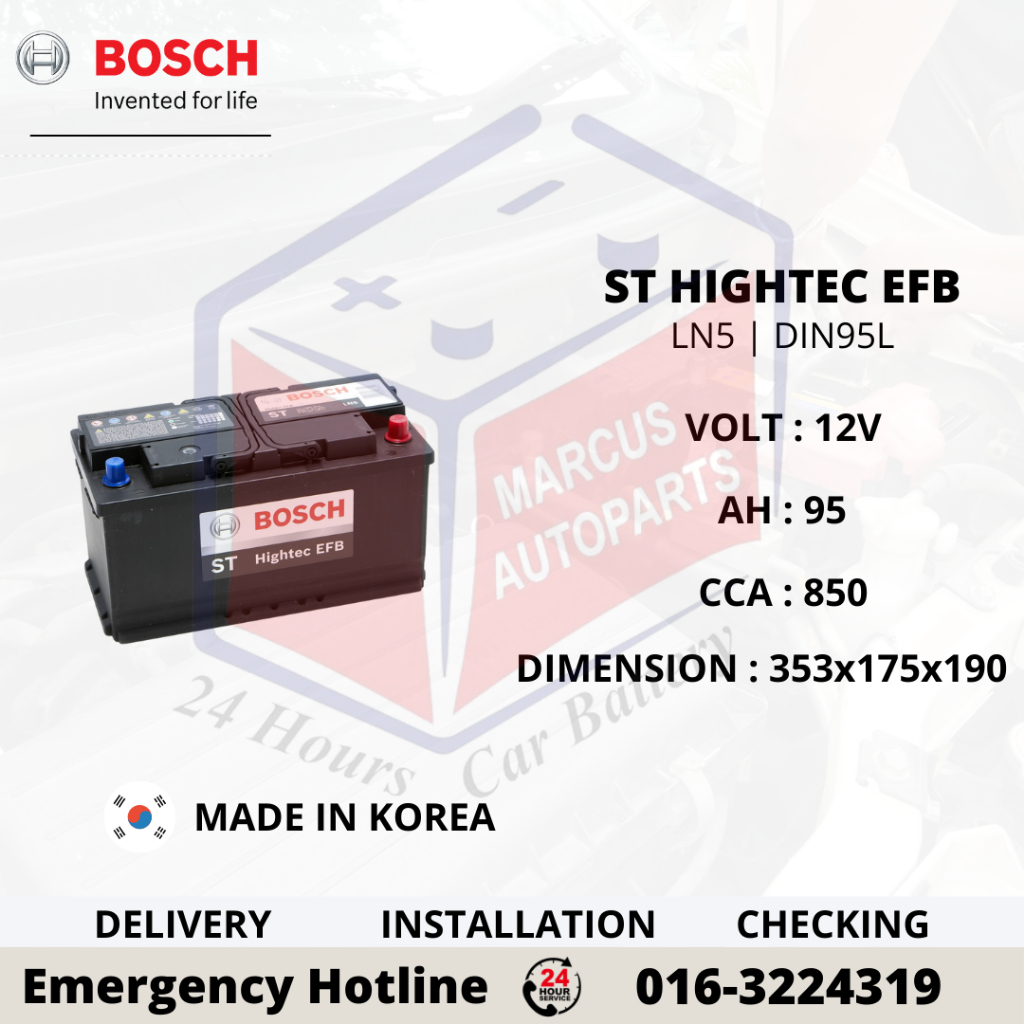 BOSCH ST HIGHTEC EFB LN5 | DIN95L AUTOMOTIVE CAR BATTERY | Shopee Malaysia