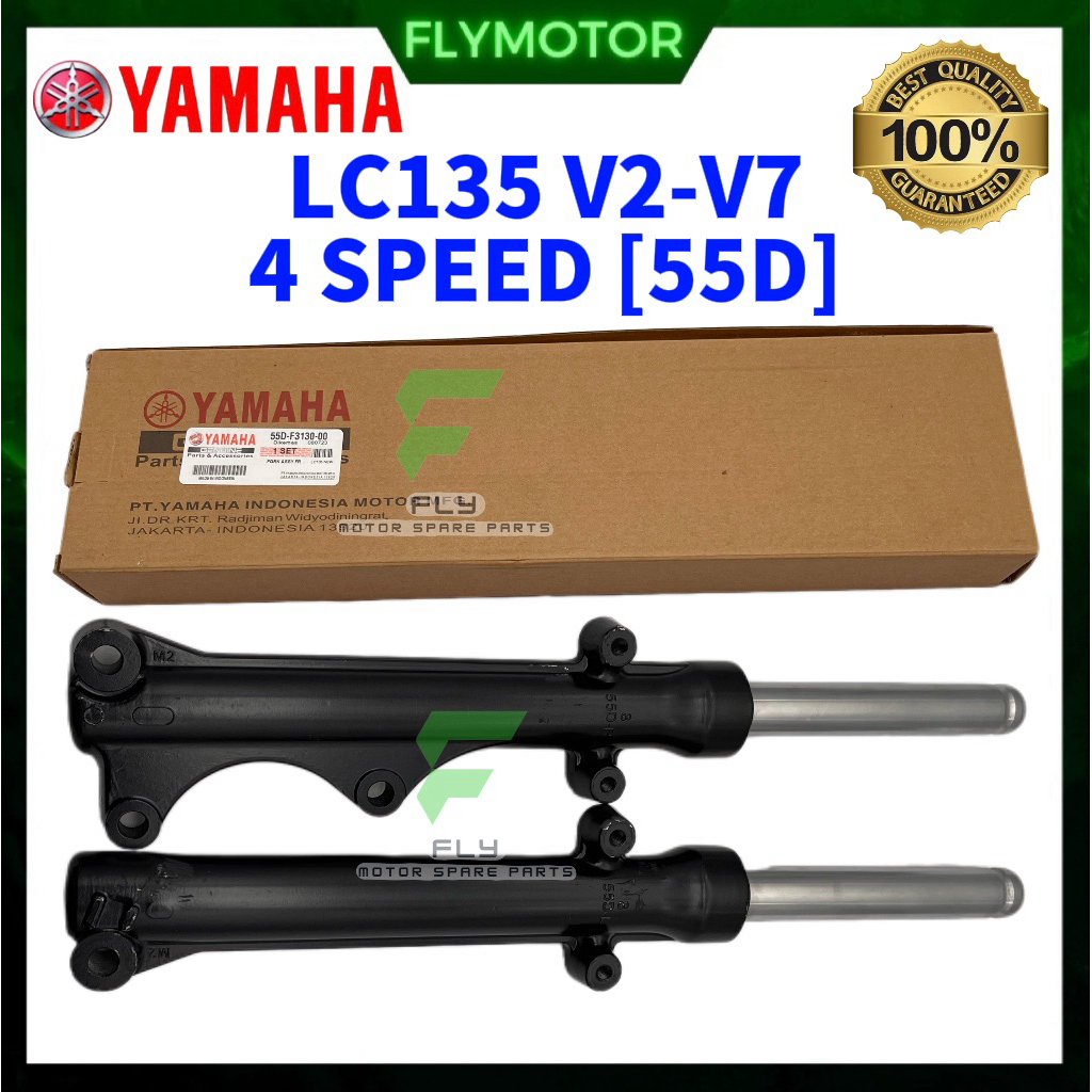 YAMAHA LC135 V2 V3 V4 V5 V6 V7 4 SPEED 4S 55D FORK FORK ASSY ABSORBER DEPAN SUSPENSION | Shopee ...