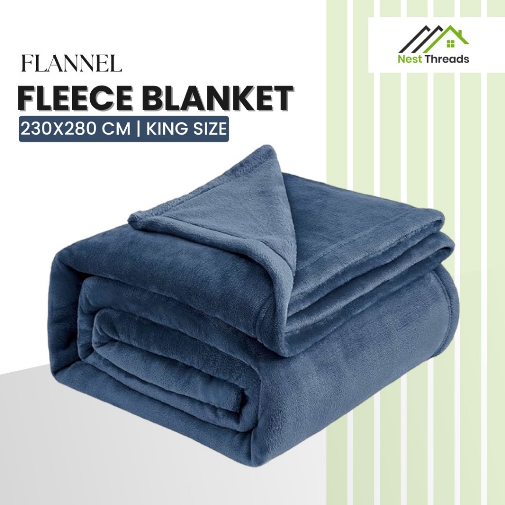Luxury Fleece Blanket King Size for Bed –Ultra Soft Flannel Selimut ...