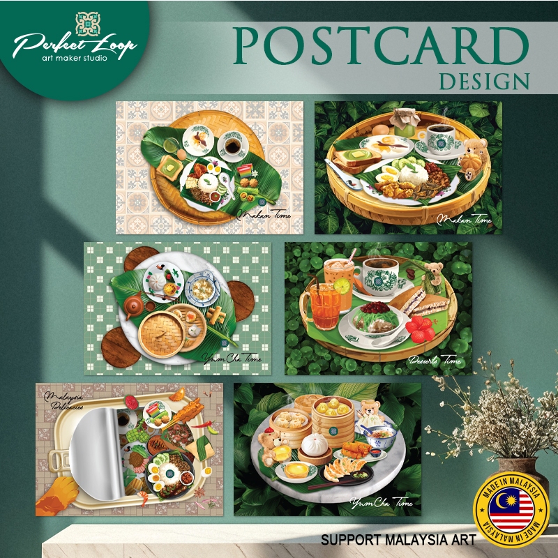 Postcard Malaysia Traditional Food Design (Poskad Malaysia Tradisional ...