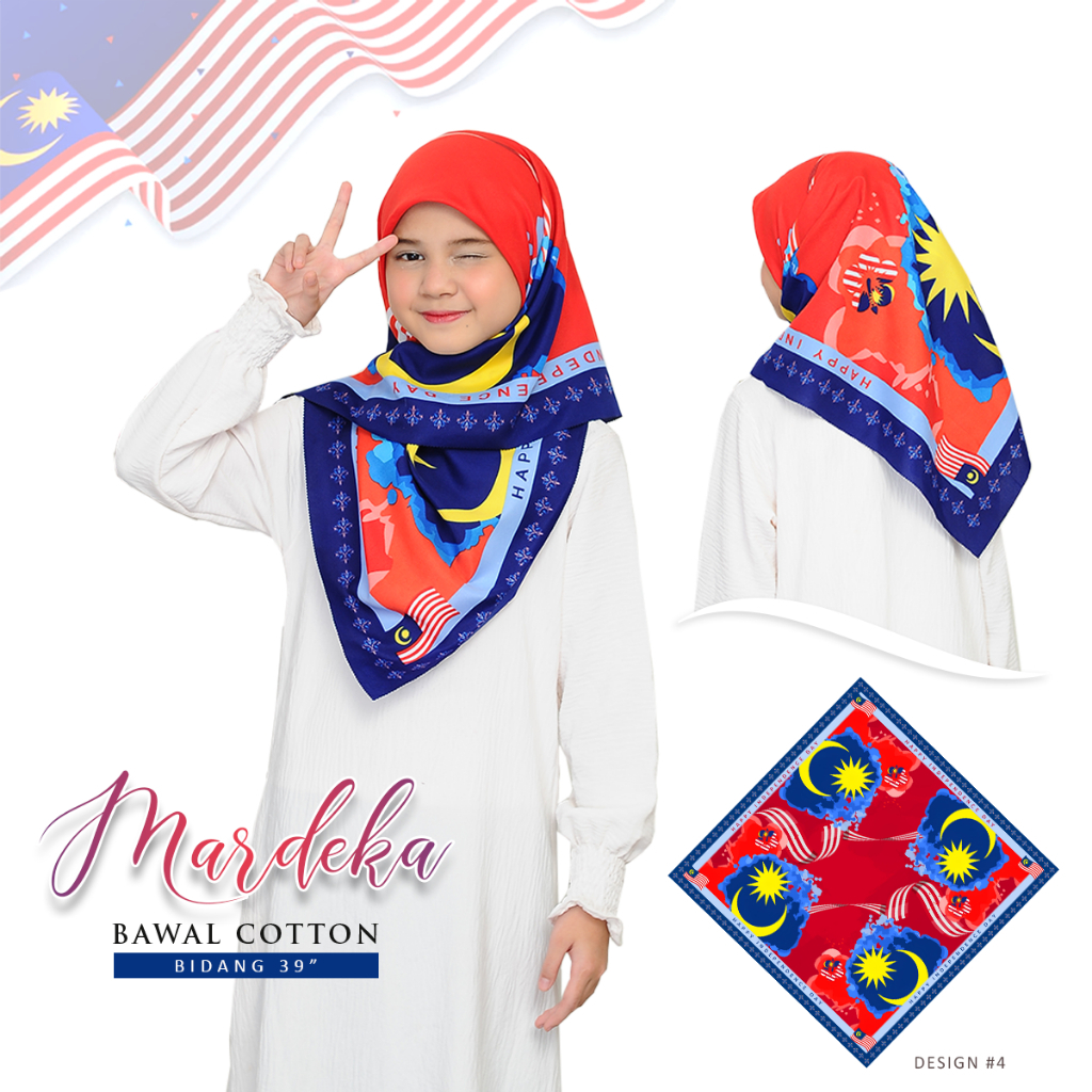 💝Viral 2025💝 Merdeka Bawal Cotton 39” Laser Cut – Kanak-Kanak Edition ...