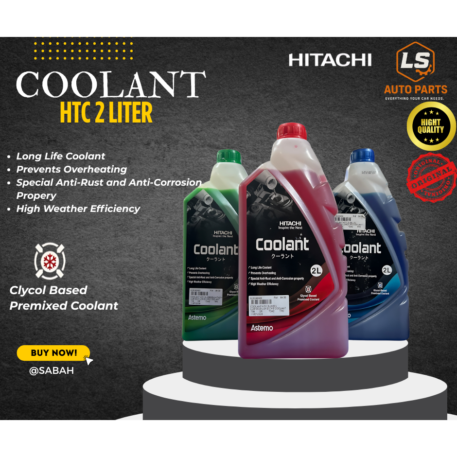 COOLANT HITACHI ASTEMO Premix Long Life Antifreeze Radiator Coolant ...
