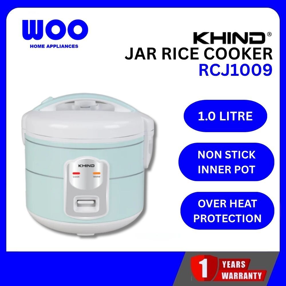 KHIND 1L JAR RICE COOKER 𝗔𝘂𝘁𝗼 𝗞𝗲𝗲𝗽 𝗪𝗮𝗿𝗺 RCJ1009 | Shopee Malaysia