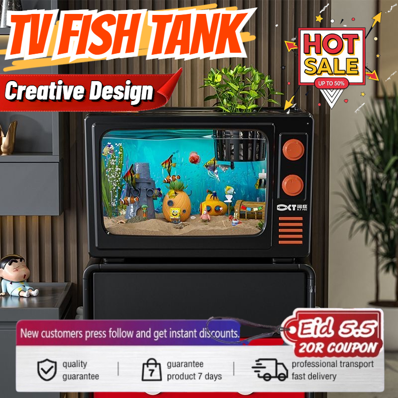 360 ° panoramic 4K Ultra HD TV fish tank Desk Aquarium Set AS material ...