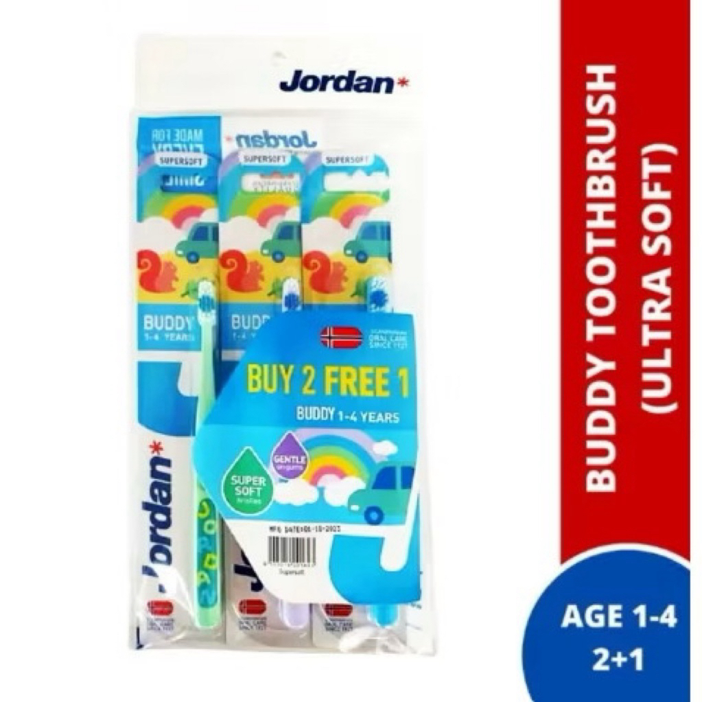 JORDAN Buddy Toothbrush (1-4y)Supersoft BUY 2 FREE 1 code:1643 | Shopee ...