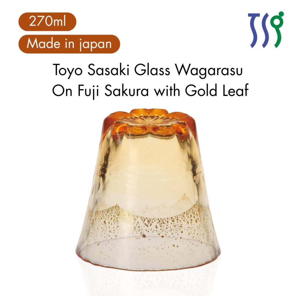 【made in japan】 Toyo Sasaki Glass Wagarasu On Fuji Sakura Hot Water ...