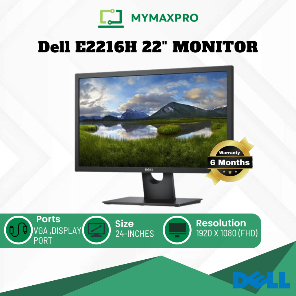 Dell E2216H 22" Monitor LED Monitor 22 inch Wide 1920x1080 VGA DP ...