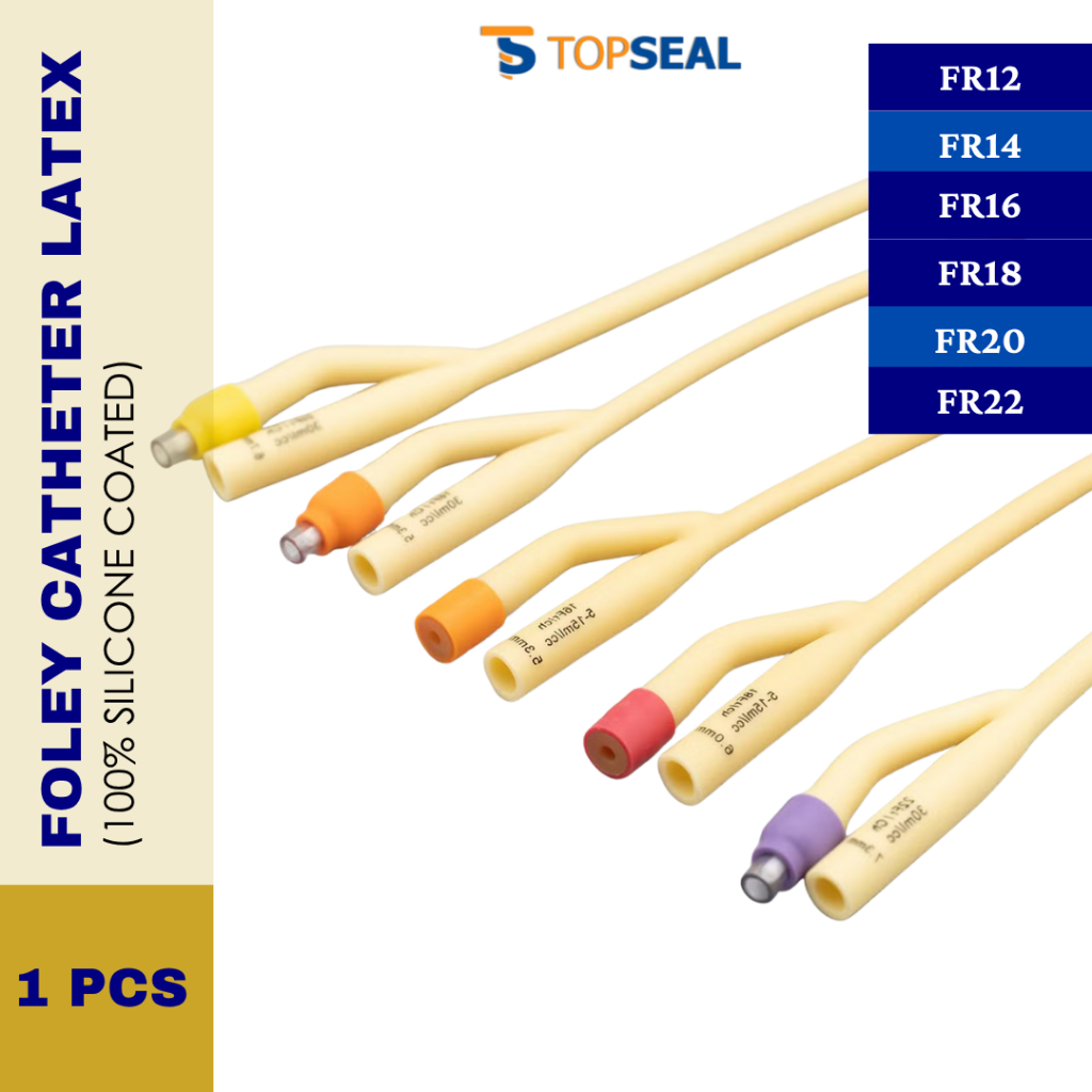 2 WAY FOLEY CATHETER STERILE SILICONE COATED 2 WAY RETENTION BALL ONE ...