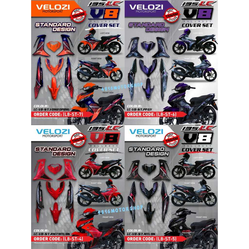 VELOZI COVERSET LC V8 BATMAN MERAH PURBA MERAH ROBOT 2015 BLUE SILVER ...