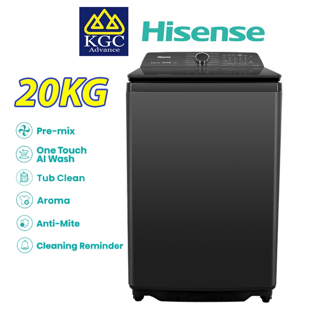 Hisense 18KG / 20KG / 22KG Top Load Inverter Washer Washing Machine ...