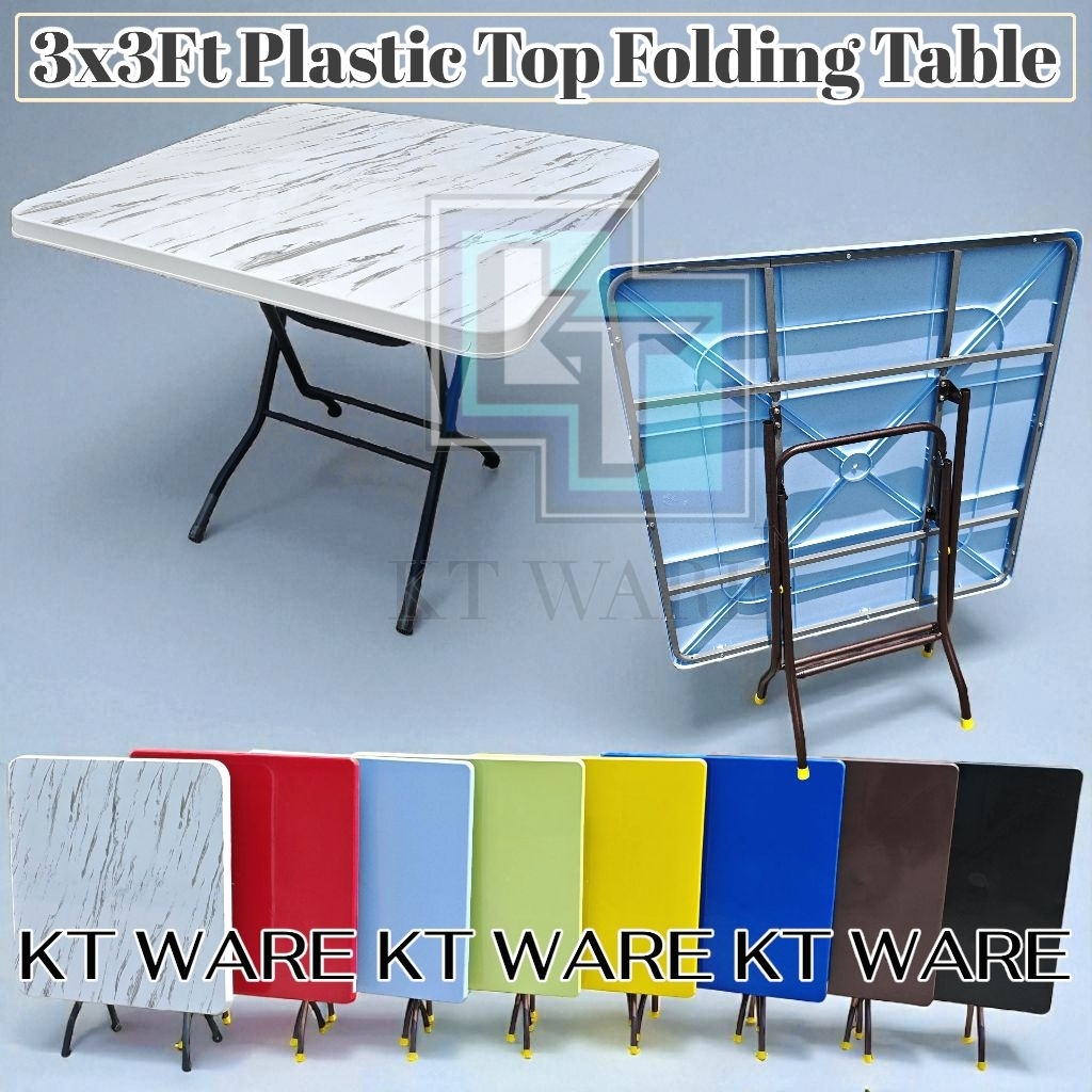 KT WARE 3x3 3V Folding table meja lipat plastic table study table ...