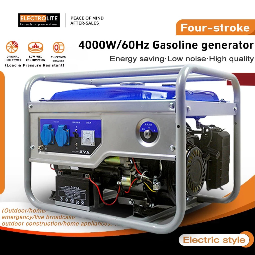 4000W Generator Home Gasoline Generator 220V Outdoor Heavy Duty 4 ...