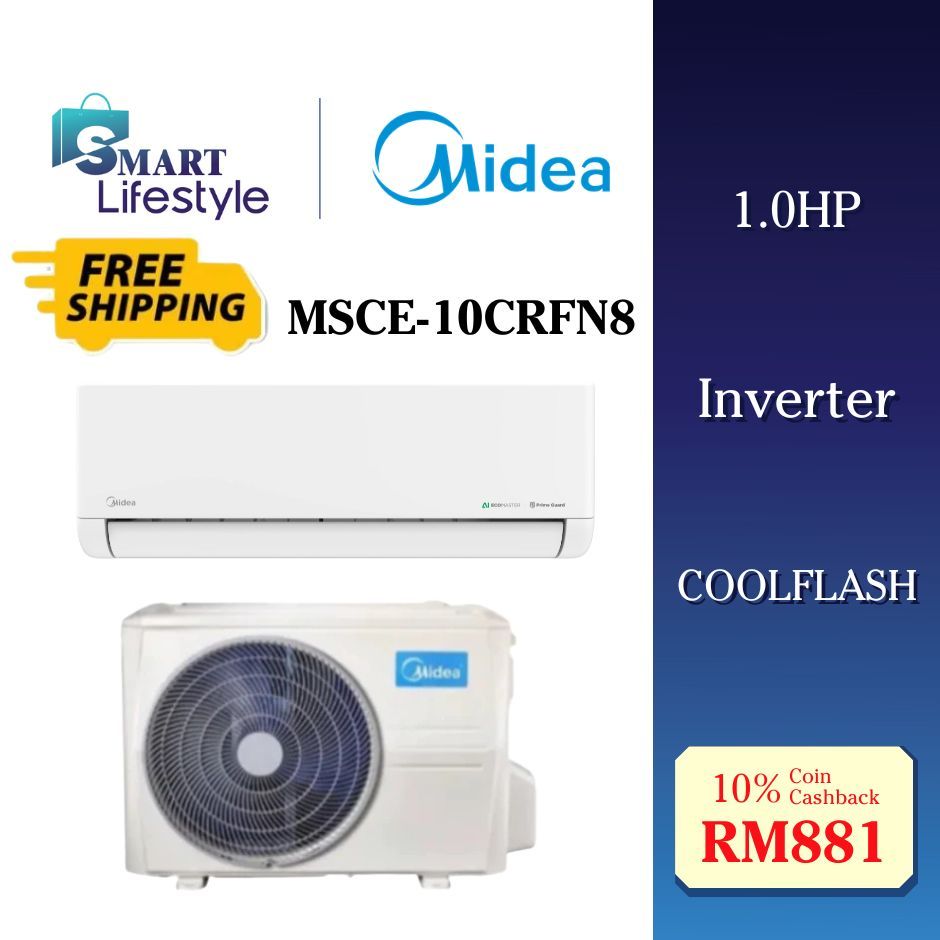 【FREE SHIPPING】Midea Celest Inverter Air Conditioner (1.0HP) MSCE ...