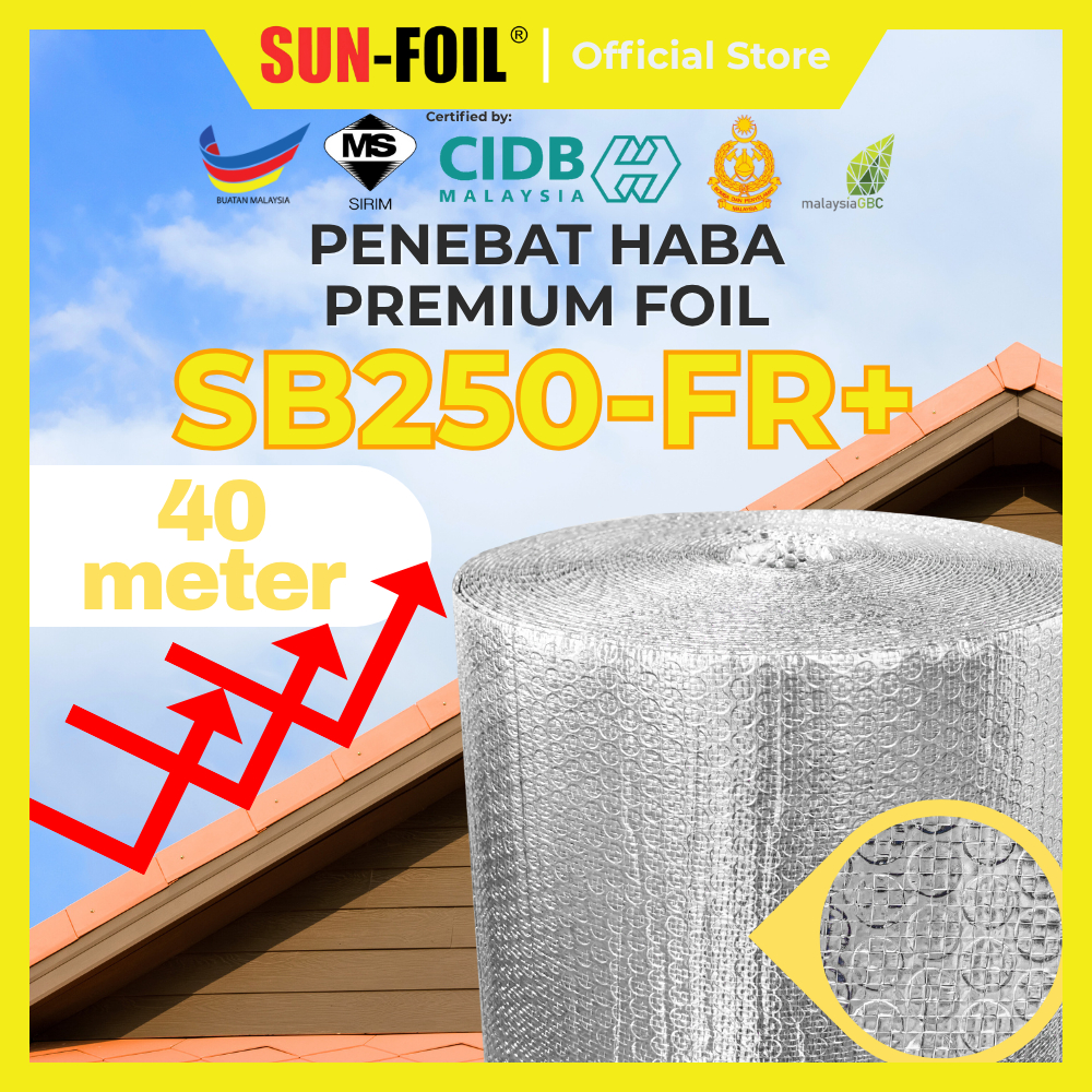 SUNFOIL Bubble Foil Series SB250-FR+ [40m] Bubble Aluminium Foil ...