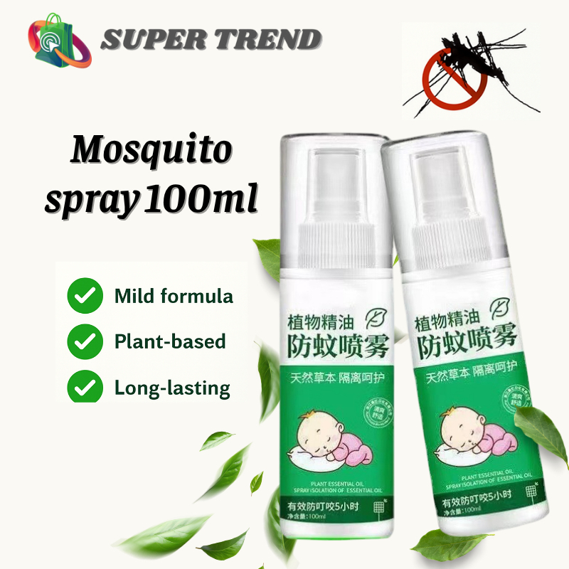 Mosquito Spray 100ml Natural Plant Based Formula DEET Free Non Toxic ...