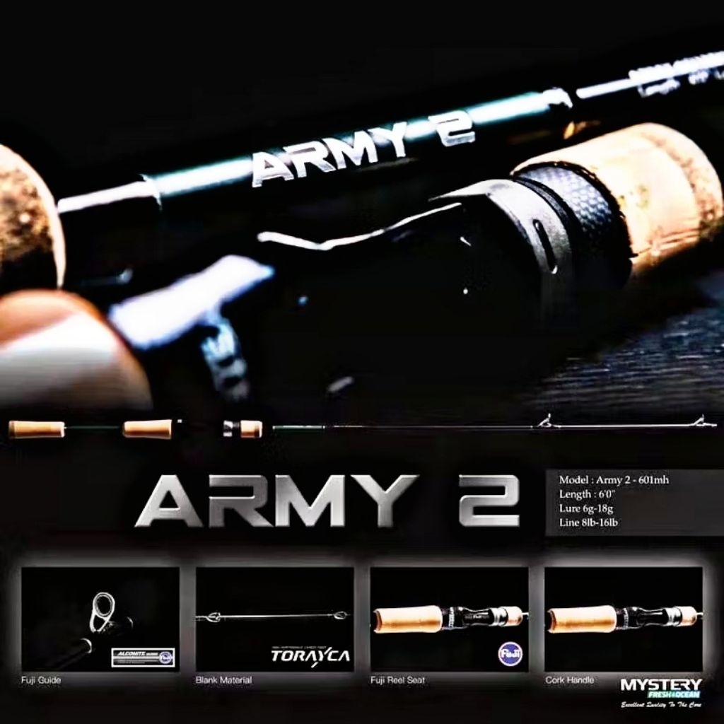 MYSTERY ARMY 2 2025 Baitcasting rod torayca kolam expert saltwater fuji ...