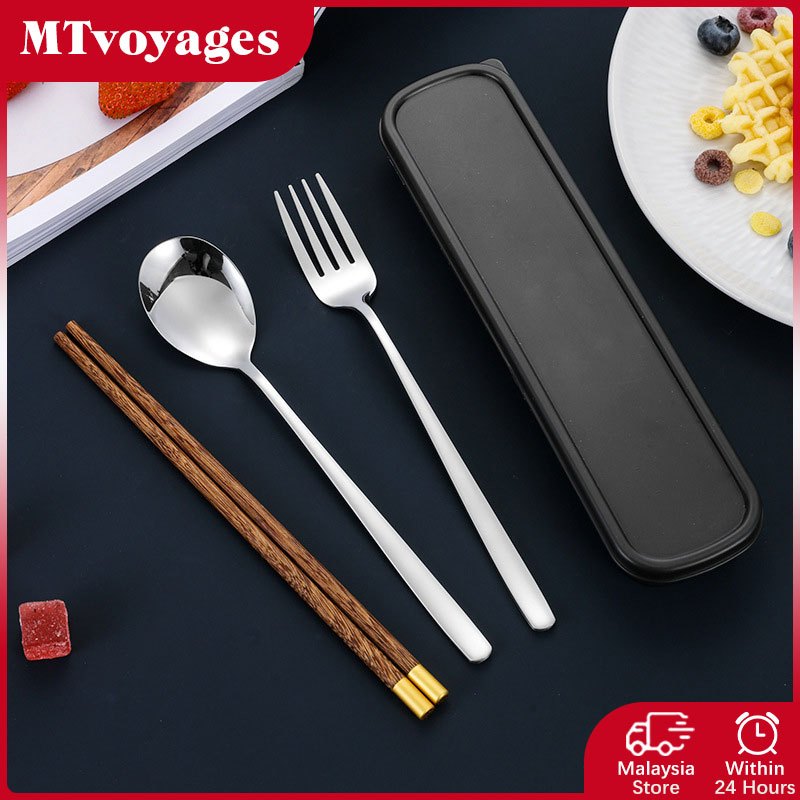 3Pcs/set 304 Portable Cutlery Set/Single Storage Box/High-Quality ...