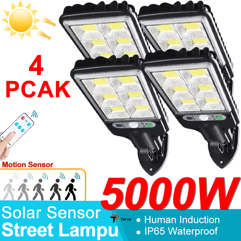 4PCS 5000W Solar Street Light Super Bright｜Motion Sensor 3 Modes ...