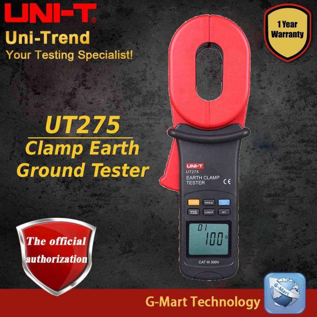 UNI-T UT275 Clamp Earth Ground Tester Leakage Current 30A Clamp Meter ...