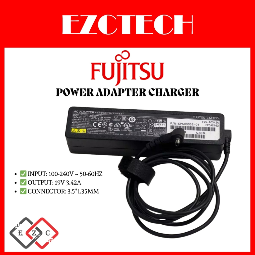 Fujitsu Power Adapter Charger 19V 3.42A 65W 3.5*1.35mm FPCAC163 ADP ...