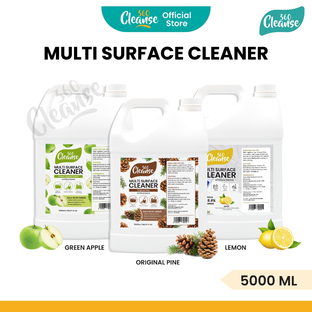 Cleanse360 Anti-Bacterial Multi Surface Cleaner [5000ml/5L] Floor Cleaner | Shopee Malaysia