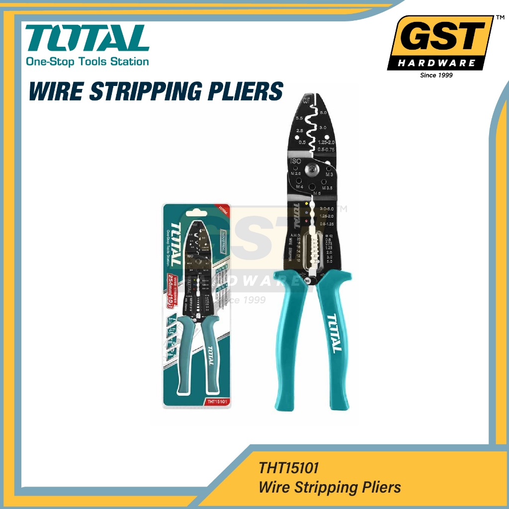 TOTAL Wire Stripping Pliers (254mm / 10") | Shopee Malaysia