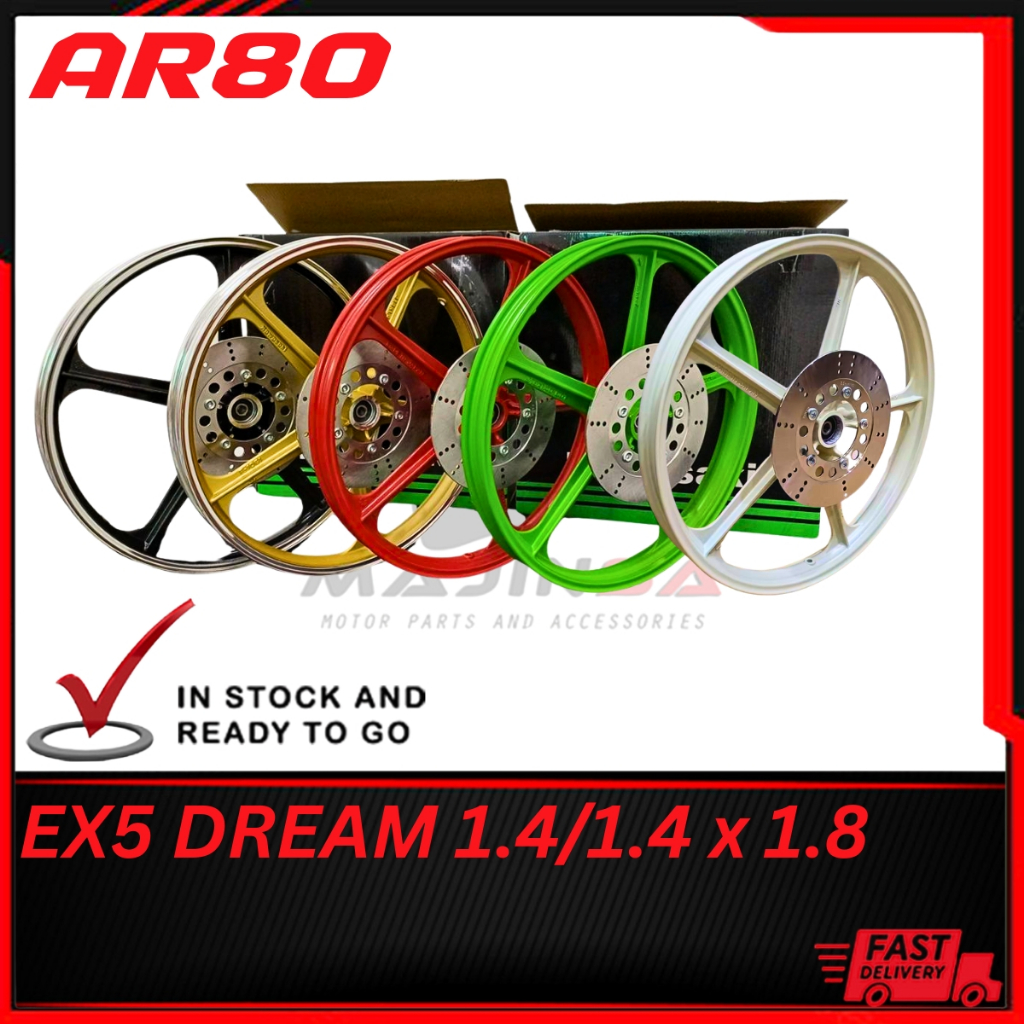 AR80 SPORT RIM SIAP CUSTOM HUB PNP EX5 DREAM FULL CHOP KAWASAKI SPORT ...
