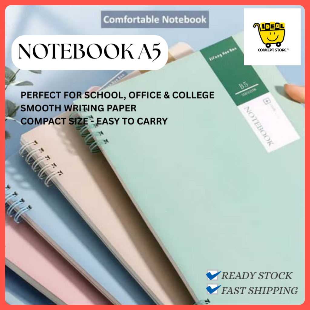 Ideal Concept Store | Buku Nota Spiral A5 | Coil Notebook | Buku ...