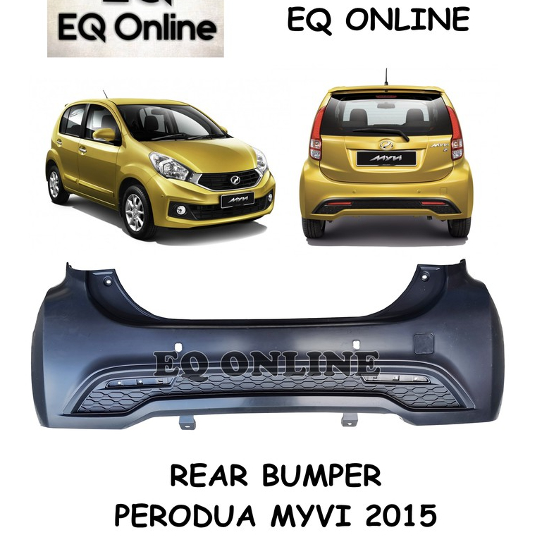 Perodua Myvi 2015 REAR Bumper *MUKA MASAM* PP Plastic Malaysia (BUMPER ...