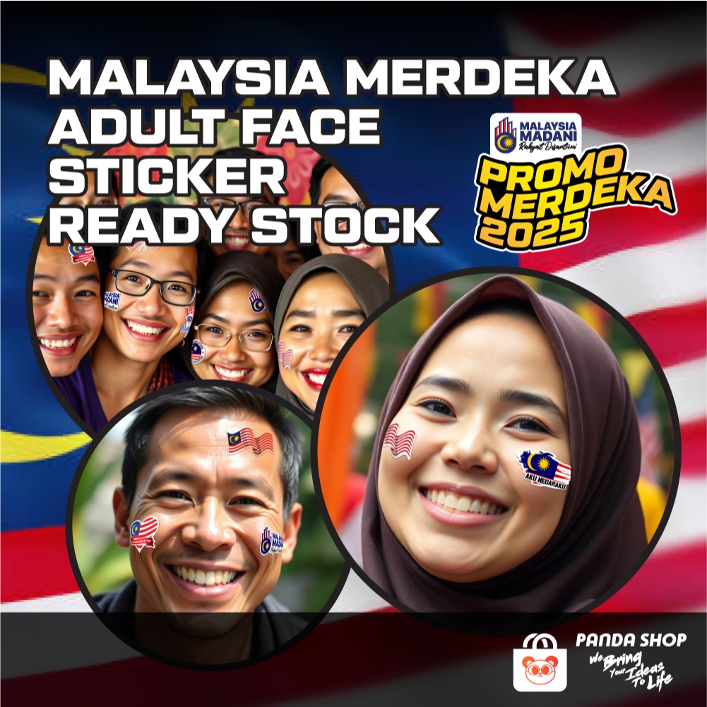 MERDEKA ADULT FACE STICKER | PROMO MERDEKA 2025 | LATEST DESIGN 2025 ...