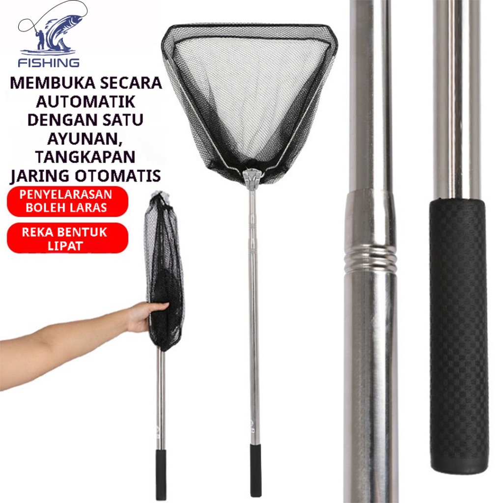 Jaring Pancing Besar Segitiga Lipat Jaring Ikan Lipat Keluli Tahan ...