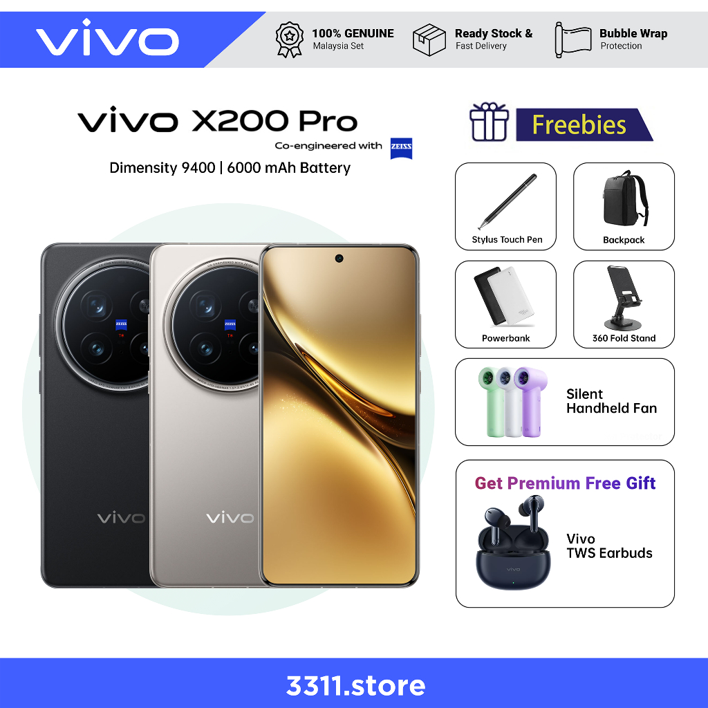 vivo X200 Pro 5G (16+16)GB+512GB 200MP ZEISS APO Telephoto, 4K HDR ...