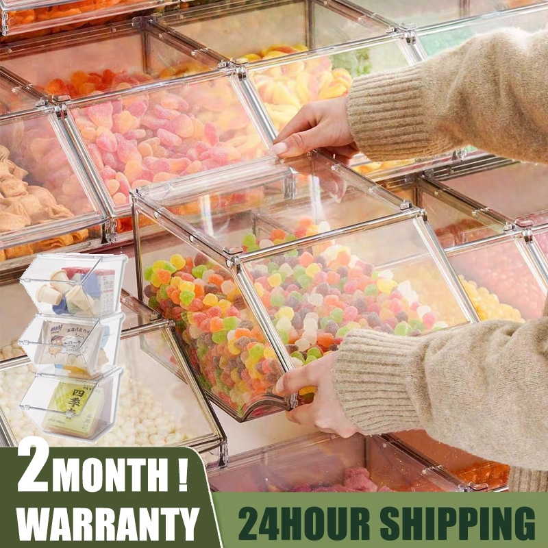Acrylic storage organizer Candy Storedisplay Stackable Desktop Bin ...