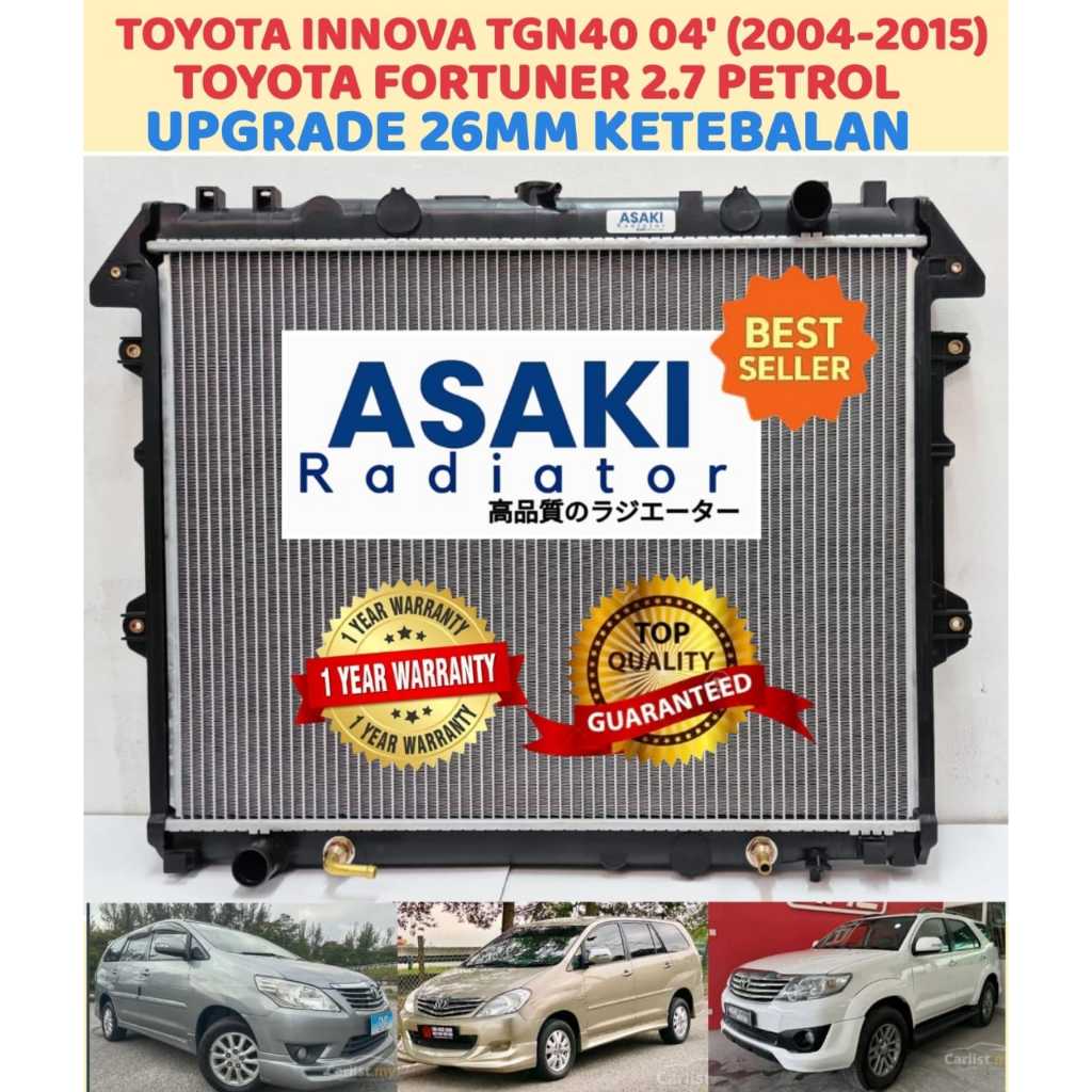 Toyota Innova / fortuner radiator Tangki air Double layer 26mm Auto ...